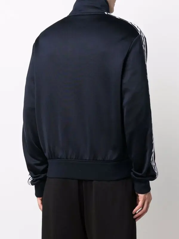 Versace A Greca Ogo-Embroidered Track Jacket In Blue - 65% Off