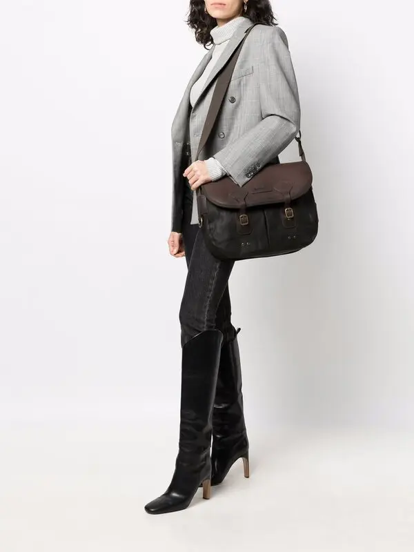 Barbour Leather Messenger Bag
