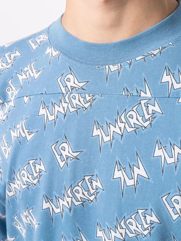 ERL Graphic-print Long-sleeve T-shirt - Blue