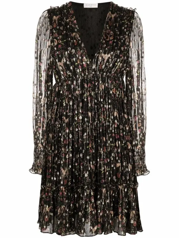 Sandro Floral Voile Dress