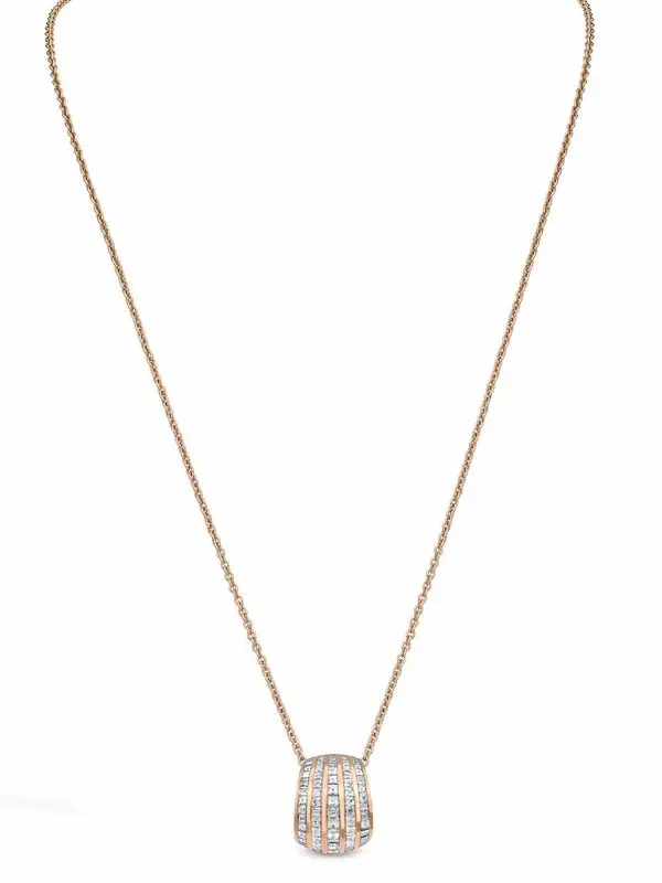 PRAGNELL 18kt Rose Gold Manhattan Classic Diamond Pendant Necklace