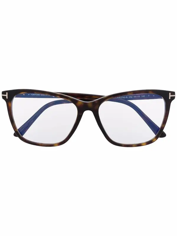 TOM FORD Square Frame Glasses - Brown