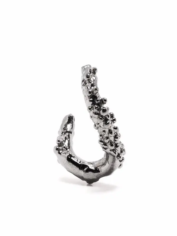 ALIGHIERI The Rocky Terrain Hoop Earring - Silver