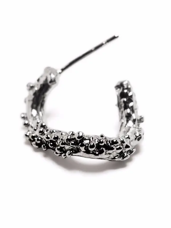 ALIGHIERI The Rocky Terrain Hoop Earring - Silver