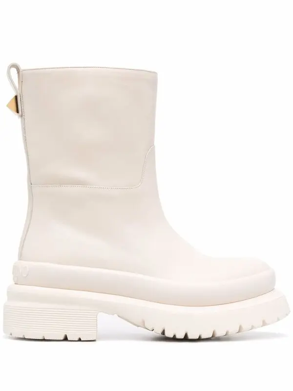 Valentino Garavani Roman Stud Ankle Boots - Neutrals