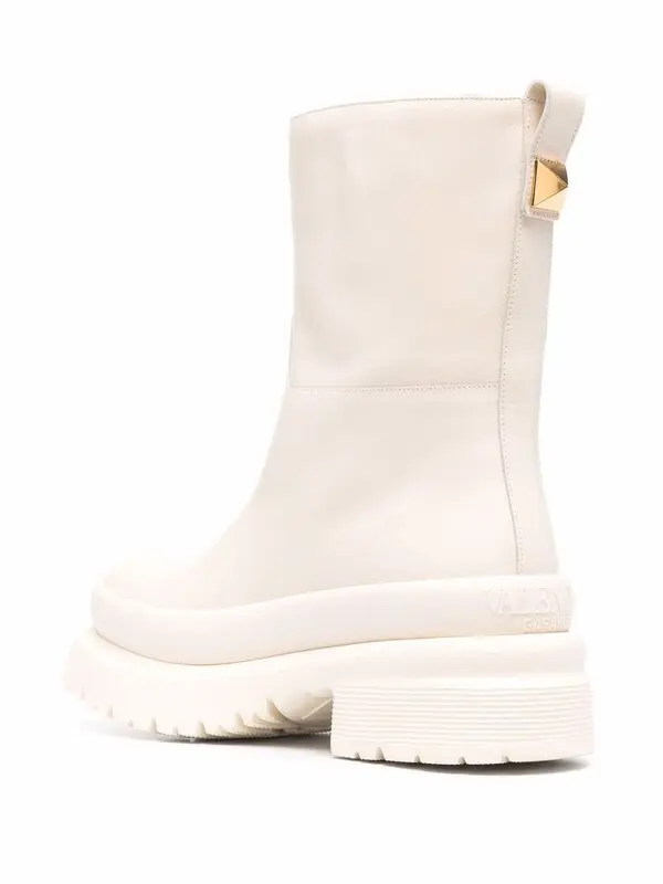 Valentino Garavani Roman Stud Ankle Boots - Neutrals