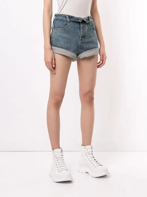 HACULLA. Fold Denim Shorts - Blue