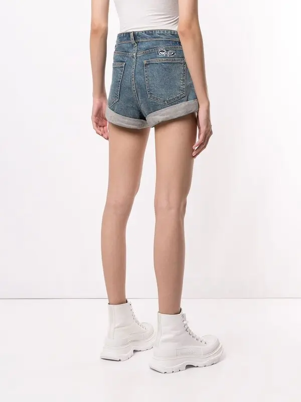 HACULLA. Fold Denim Shorts - Blue
