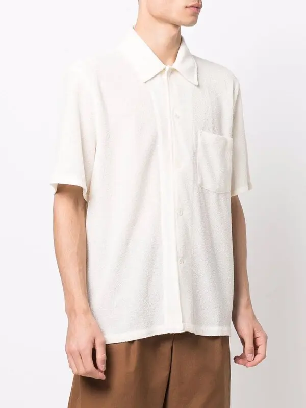 Our Legacy Textured-finish Short-sleeve Shirt - Neutrals