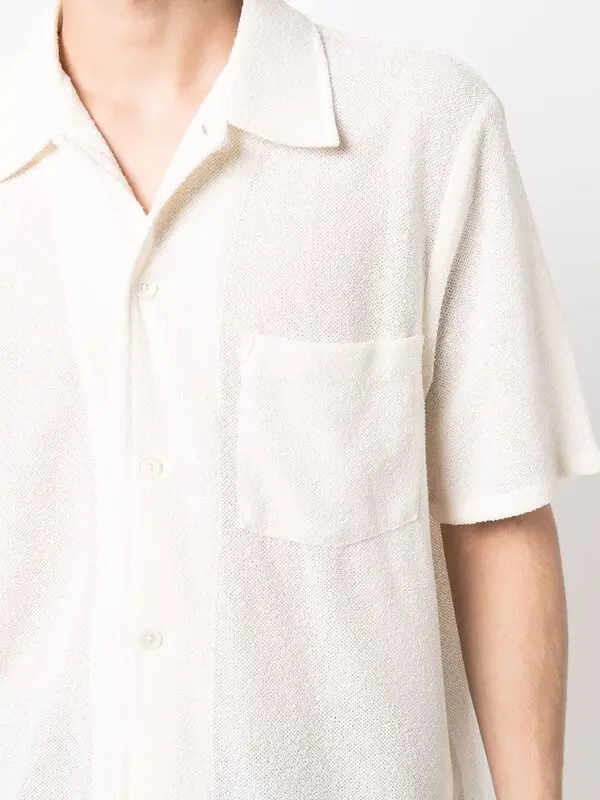 Our Legacy Textured-finish Short-sleeve Shirt - Neutrals