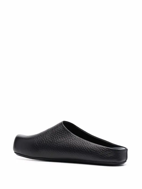 Marni Textured-leather Clog Slippers