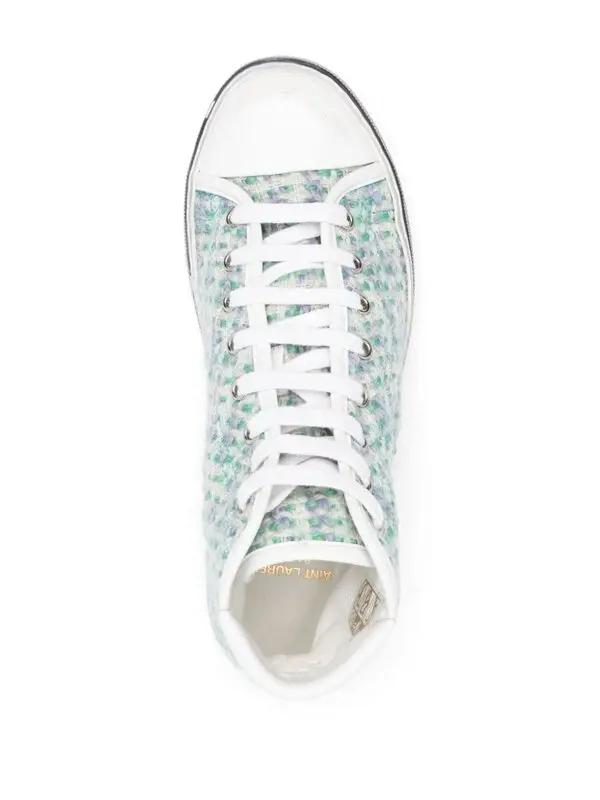 Saint Laurent Logo-patch High-top Sneakers
