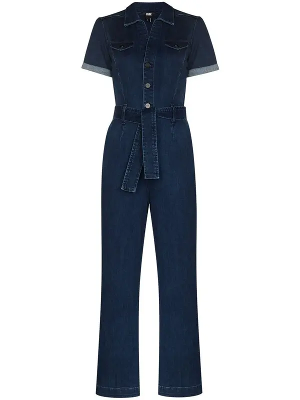 Paige Anessa Denim Jumpsuit - Blue