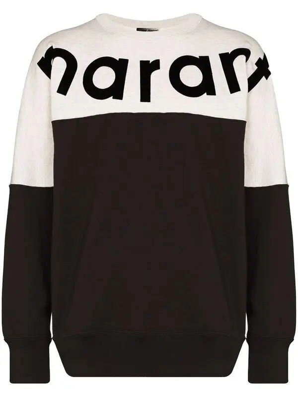 MARANT Two-tone Logo Sweatshirt - Black