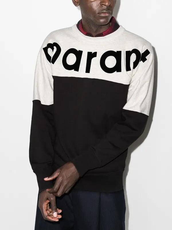 MARANT Two-tone Logo Sweatshirt - Black
