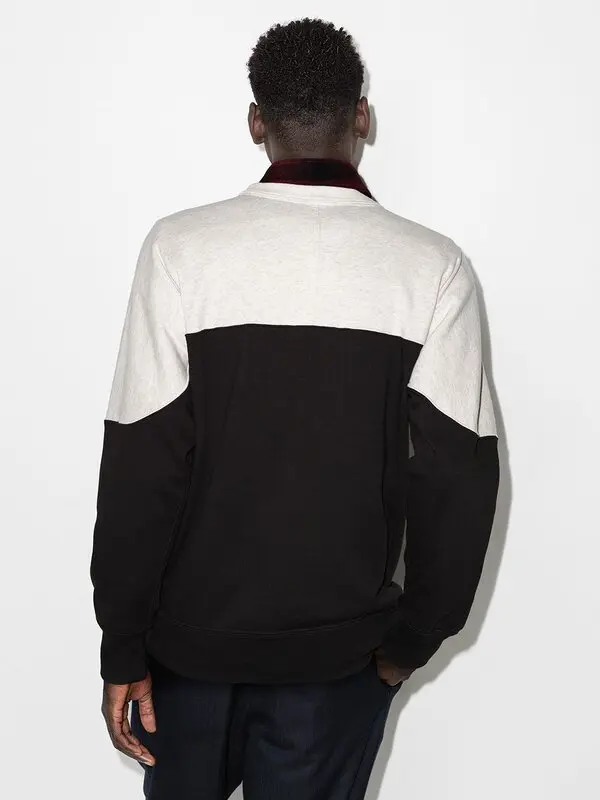 MARANT Two-tone Logo Sweatshirt - Black