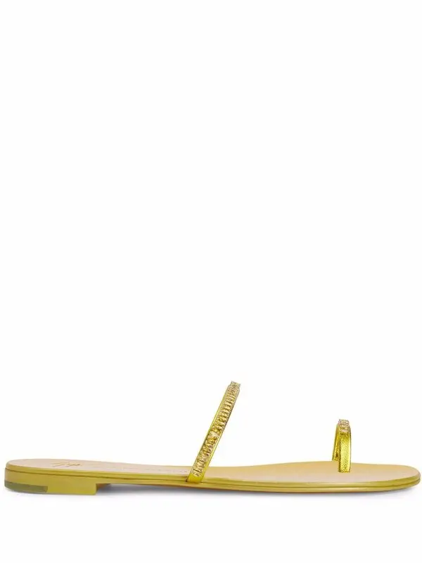 GIUSEPPE ZANOTTI Flat Sandals - Yellow