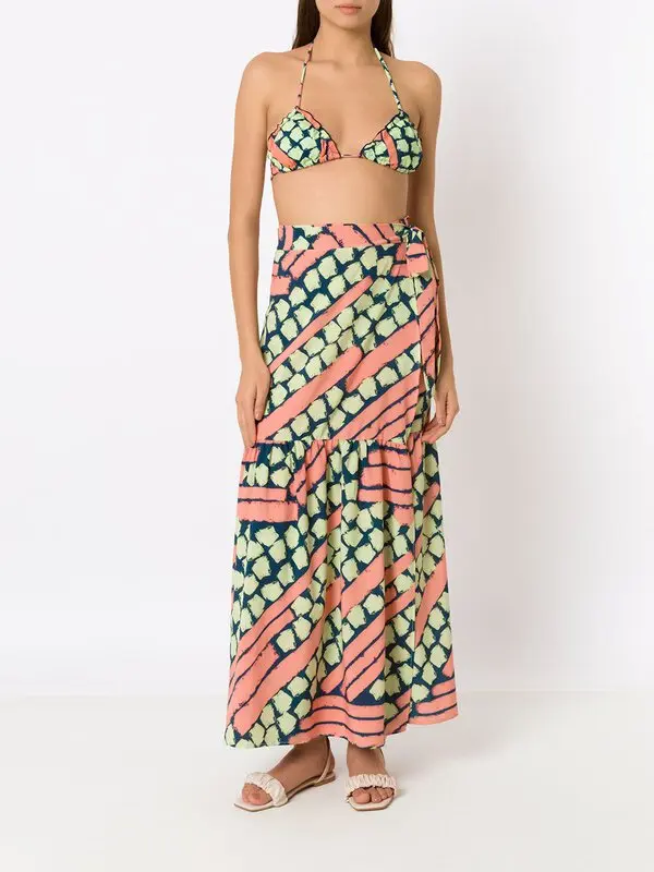 BRIGITTE Abstract-pattern Maxi Skirt