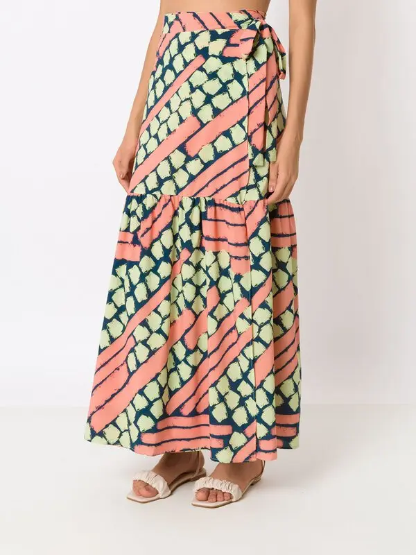 BRIGITTE Abstract-pattern Maxi Skirt