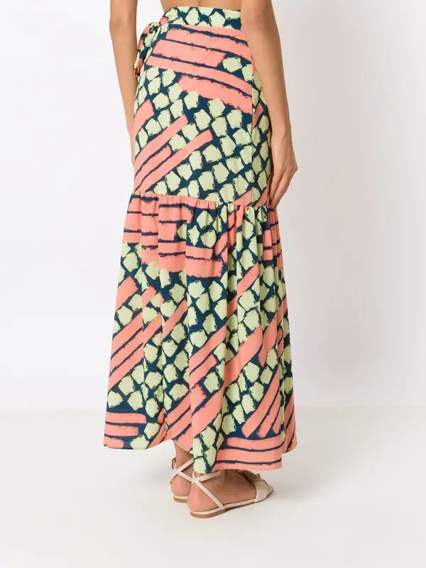 BRIGITTE Abstract-pattern Maxi Skirt