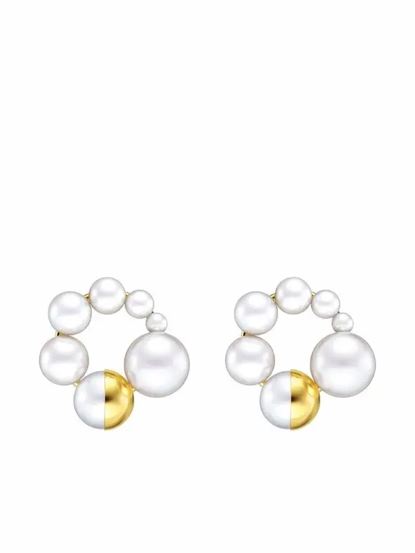 TASAKI 18kt Yellow M/g Shell Freshwater Pearl Earrings - Gold
