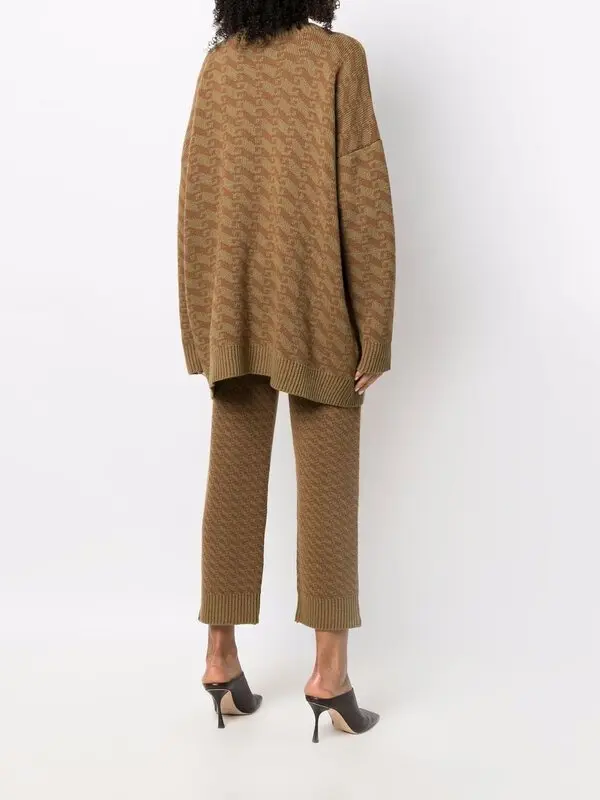 MAISON JEJIA Jacquard V-neck Jumper