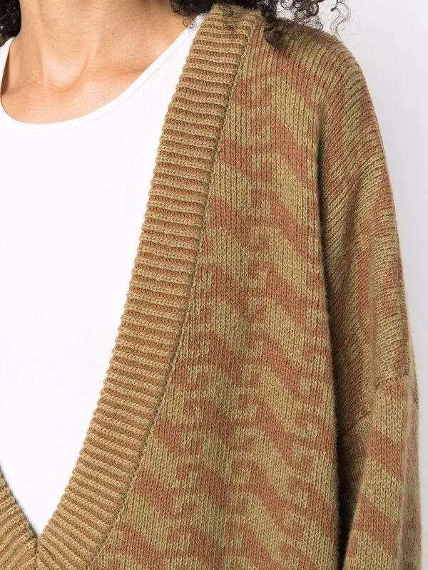 MAISON JEJIA Jacquard V-neck Jumper