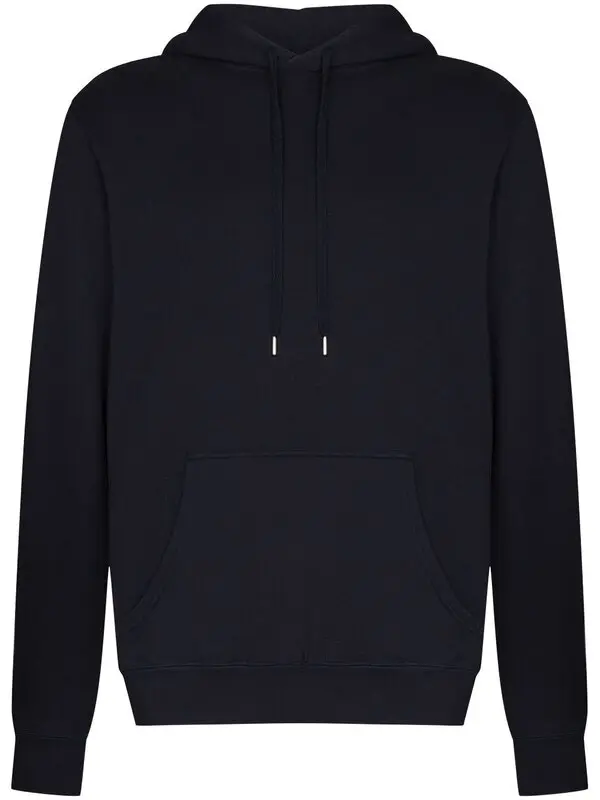Sunspel Loopback Overhead Hoodie - Blue