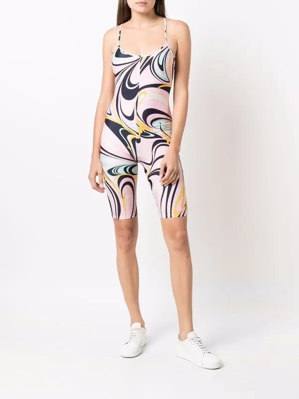 Emilio Pucci Graphic-print Paghetti-trap Playuit