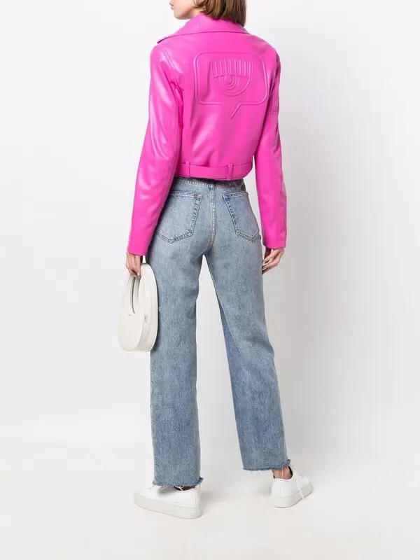 CHIARA FERRAGNI Leather-effect Neon Jacket