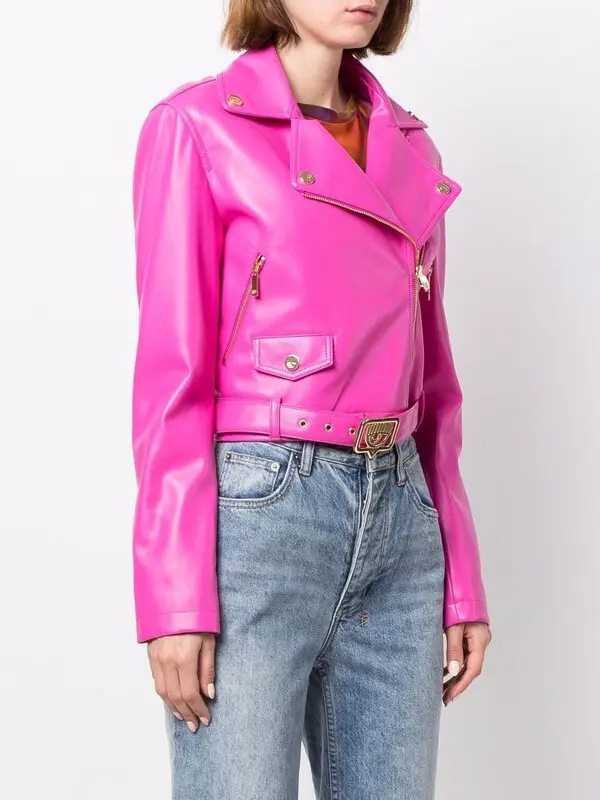 CHIARA FERRAGNI Leather-effect Neon Jacket