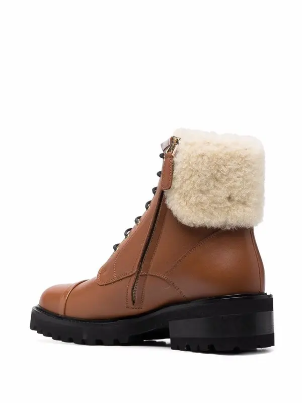 MALONE SOULIERS Shearling-trim Ankle Boots