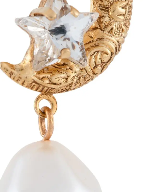 JENNIFER BEHR Lune Pearl Dangle Earrings