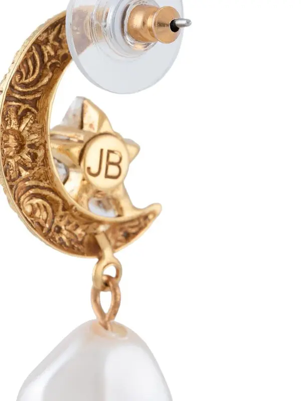 JENNIFER BEHR Lune Pearl Dangle Earrings