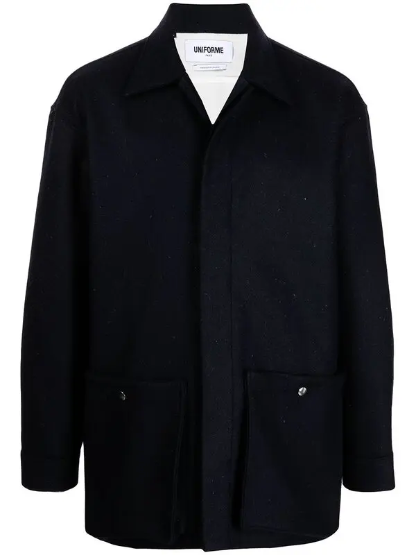 UNIFORME Patched Wool Overshirt