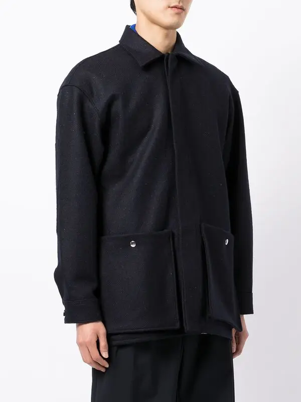 UNIFORME Patched Wool Overshirt