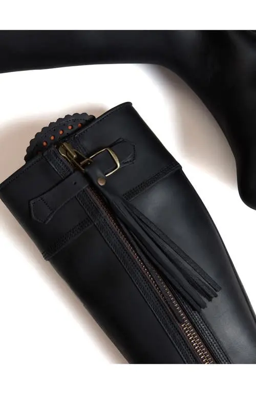 Penelope Chilvers Tassel Knee High Boot - 101 Black