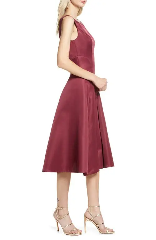 CHI CHI LONDON Bracken Satin Fit & Flare Cocktail Dress