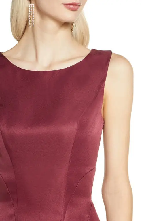 CHI CHI LONDON Bracken Satin Fit & Flare Cocktail Dress