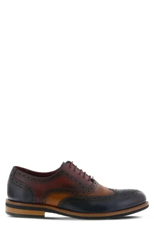 SPRING STEP SHOES Niko Leather Wingtip Oxford - Brown Multi