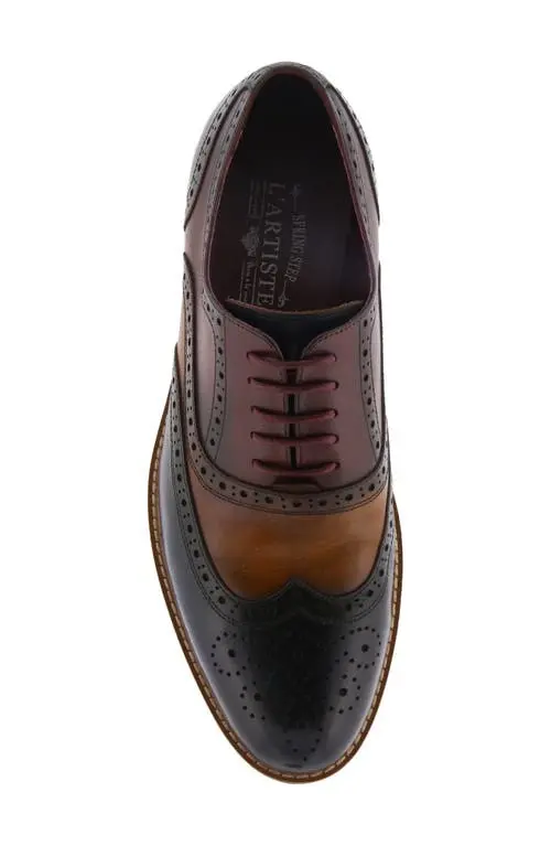 SPRING STEP SHOES Niko Leather Wingtip Oxford - Brown Multi