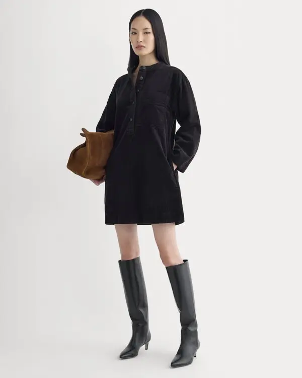 Everlane Corduroy Mini Dress - Black