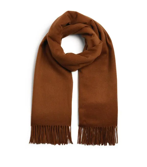 Max Mara Cashmere Fringed Scarf - Brown