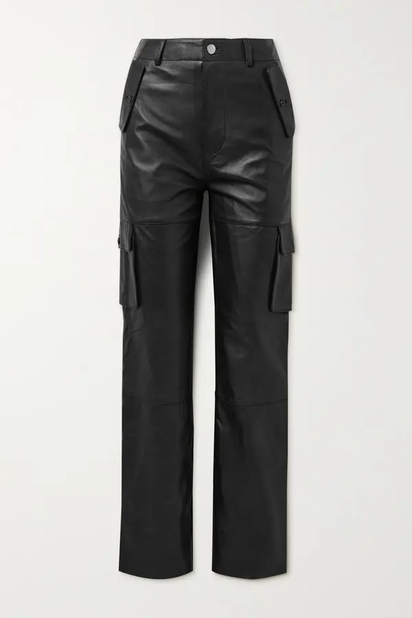 DEADWOOD Net Sustain Convoy Recycled Leather Straight-leg Cargo Pants