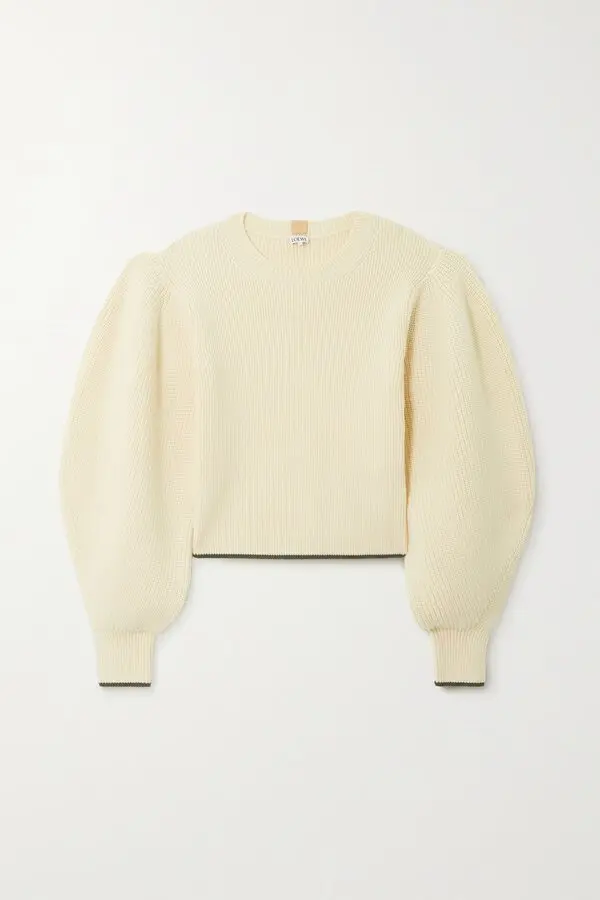 Loewe Wool-blend Sweater - Cream