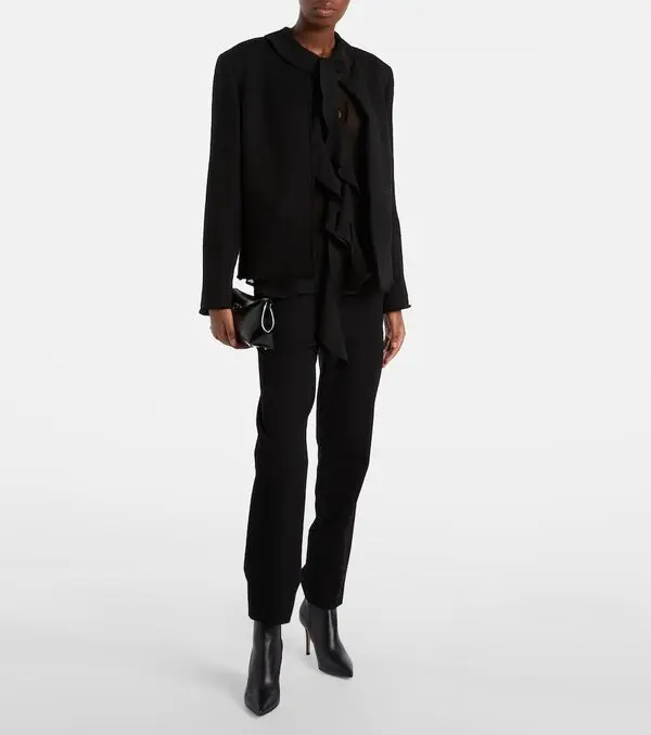 GIANVITO ROSSI Levy 85 Leather Ankle Boots - Black
