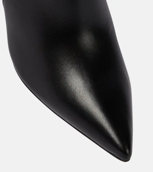 GIANVITO ROSSI Levy 85 Leather Ankle Boots - Black