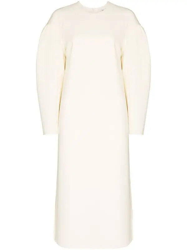 Tibi Dropped Shoulder Puffer Sleeve Dress