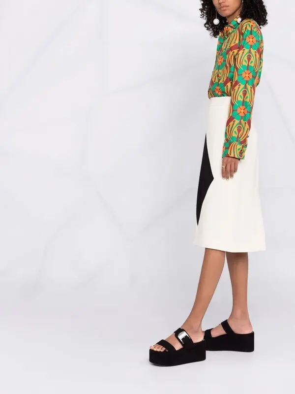 La DoubleJ Silk Abstract Floral Print Shirt