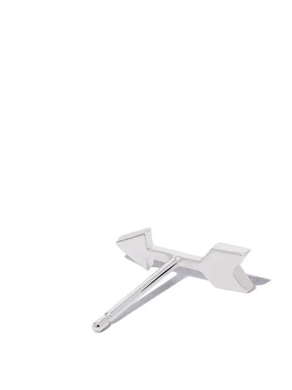 MARIA TASH 18kt White Arrow Diamond Stud Earring
